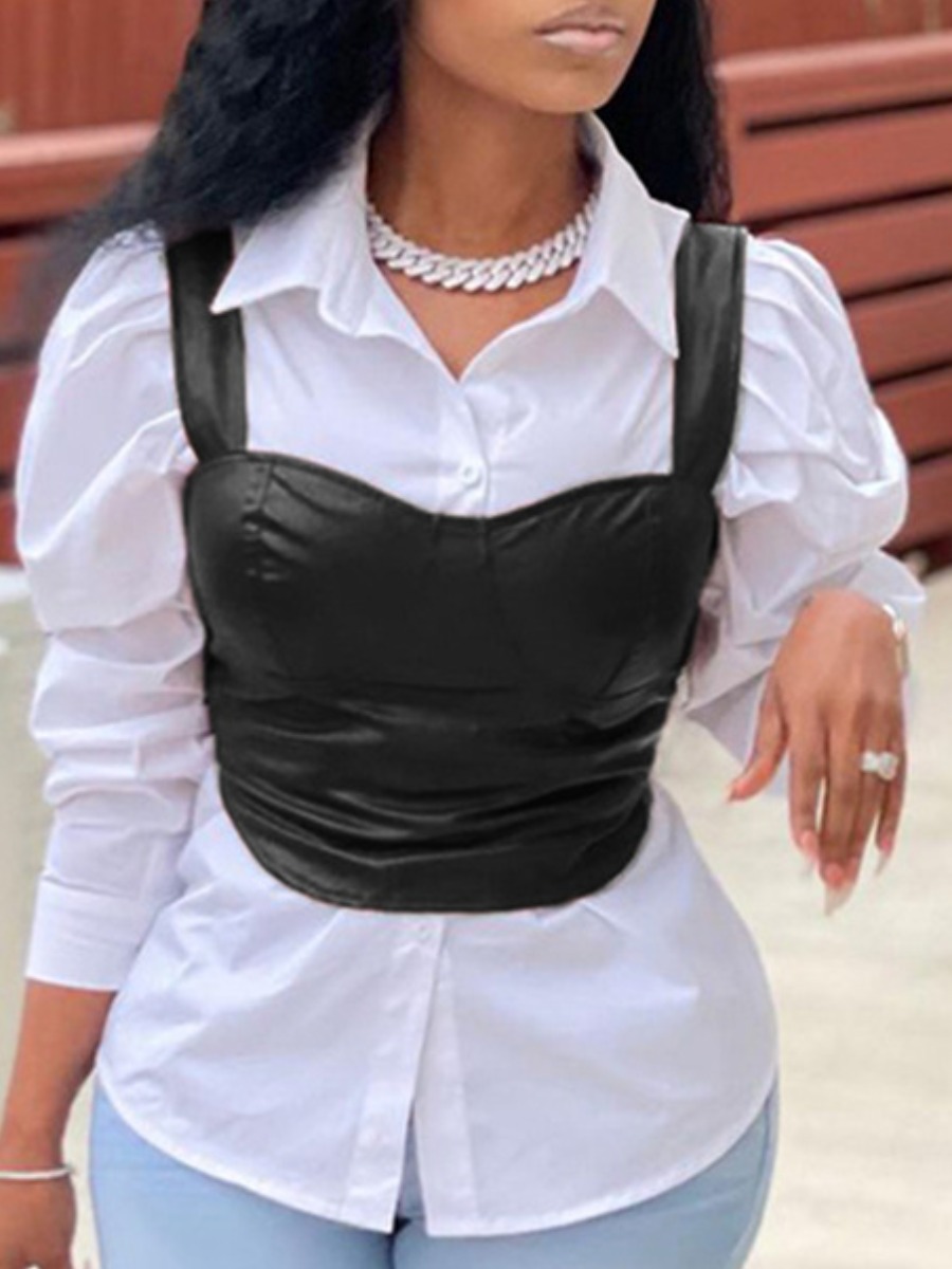 LW Leather Zipper Design Camisole Sale | LovelyWholesale