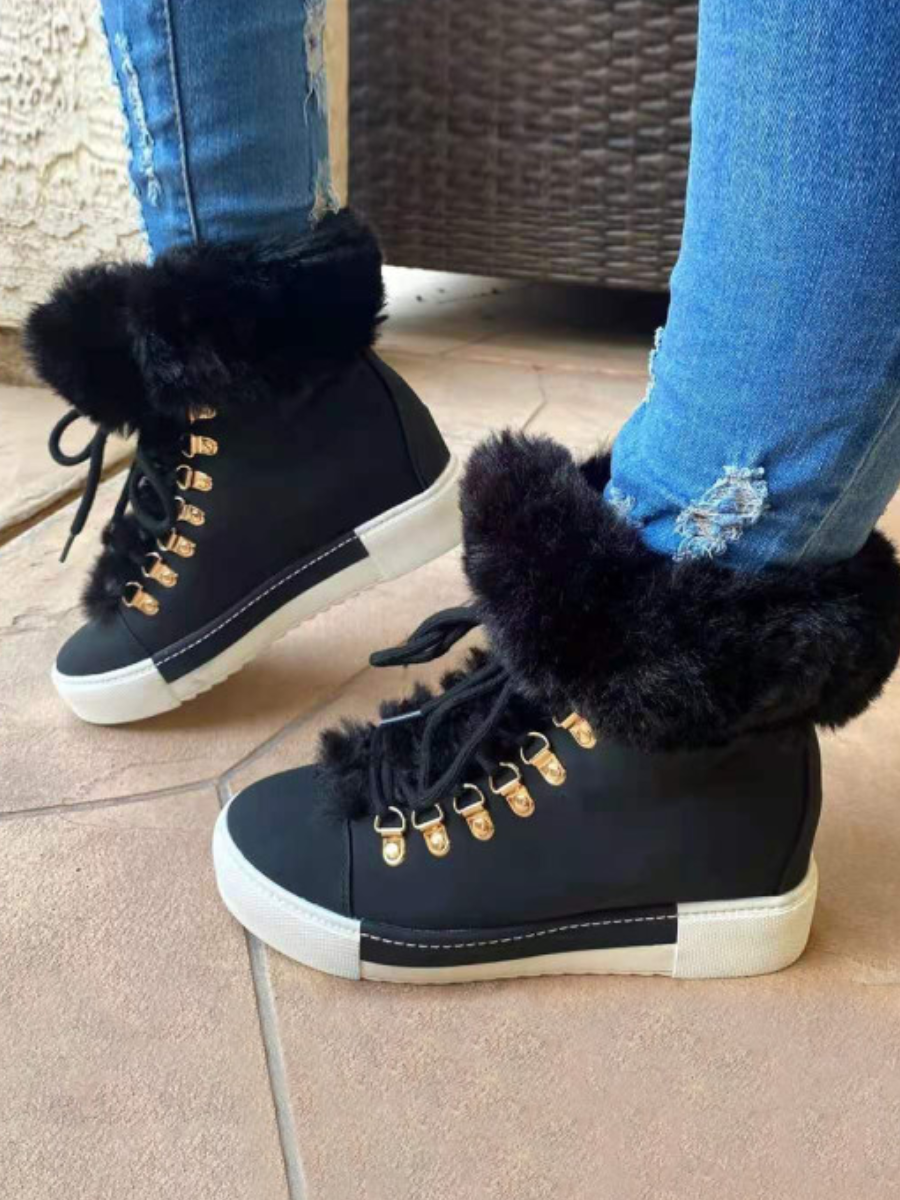 LW Round Neck Plush Booties Sale | LovelyWholesale